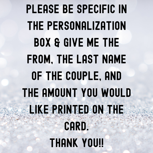 Personalized Wedding Money Card, Wedding Gift, Unique Wedding Gift ...