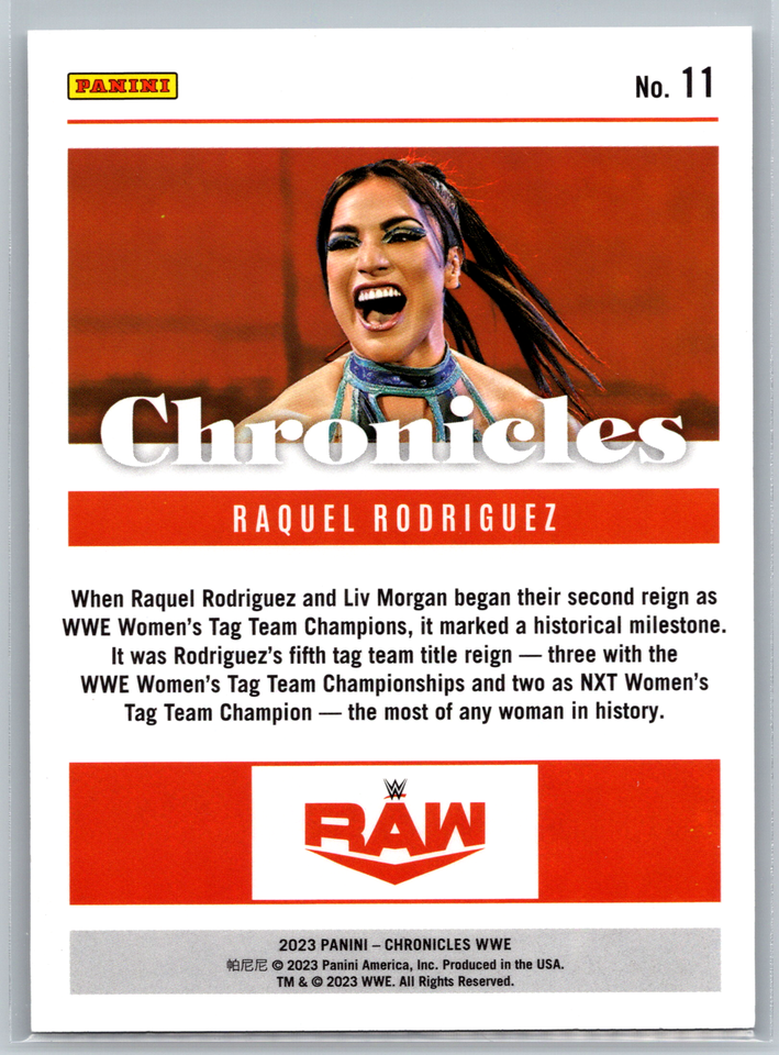 Raquel Rodriguez 2023 Panini Chronicles WWE Pink /349 #11 | eBay