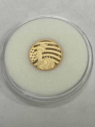 2015 Cook Islands Statue of Liberty Gold Coin 1/10 oz of .24 Gold .0239 ...