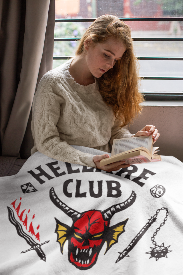 Stranger Things Fleece Blanket Hellfire Club Design Bed Throw Super ...