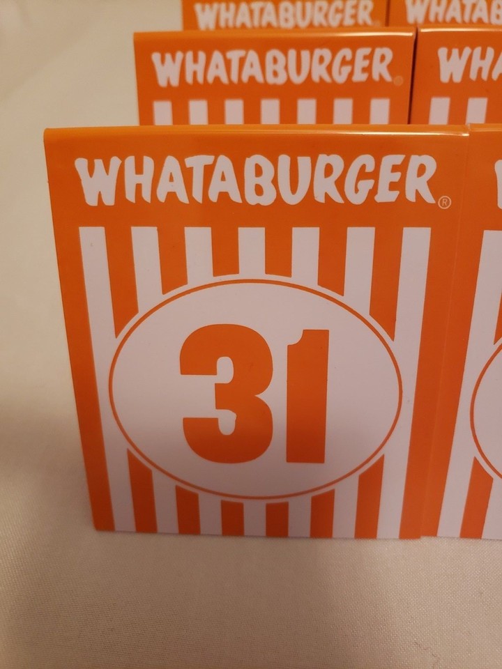 Individual WHATABURGER Restaurant Table Tent Numbers - Modern Glossy | eBay