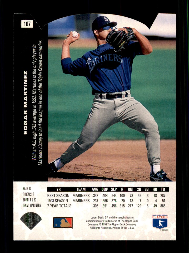 1994 SP: Die Cut #107 Edgar Martinez | eBay