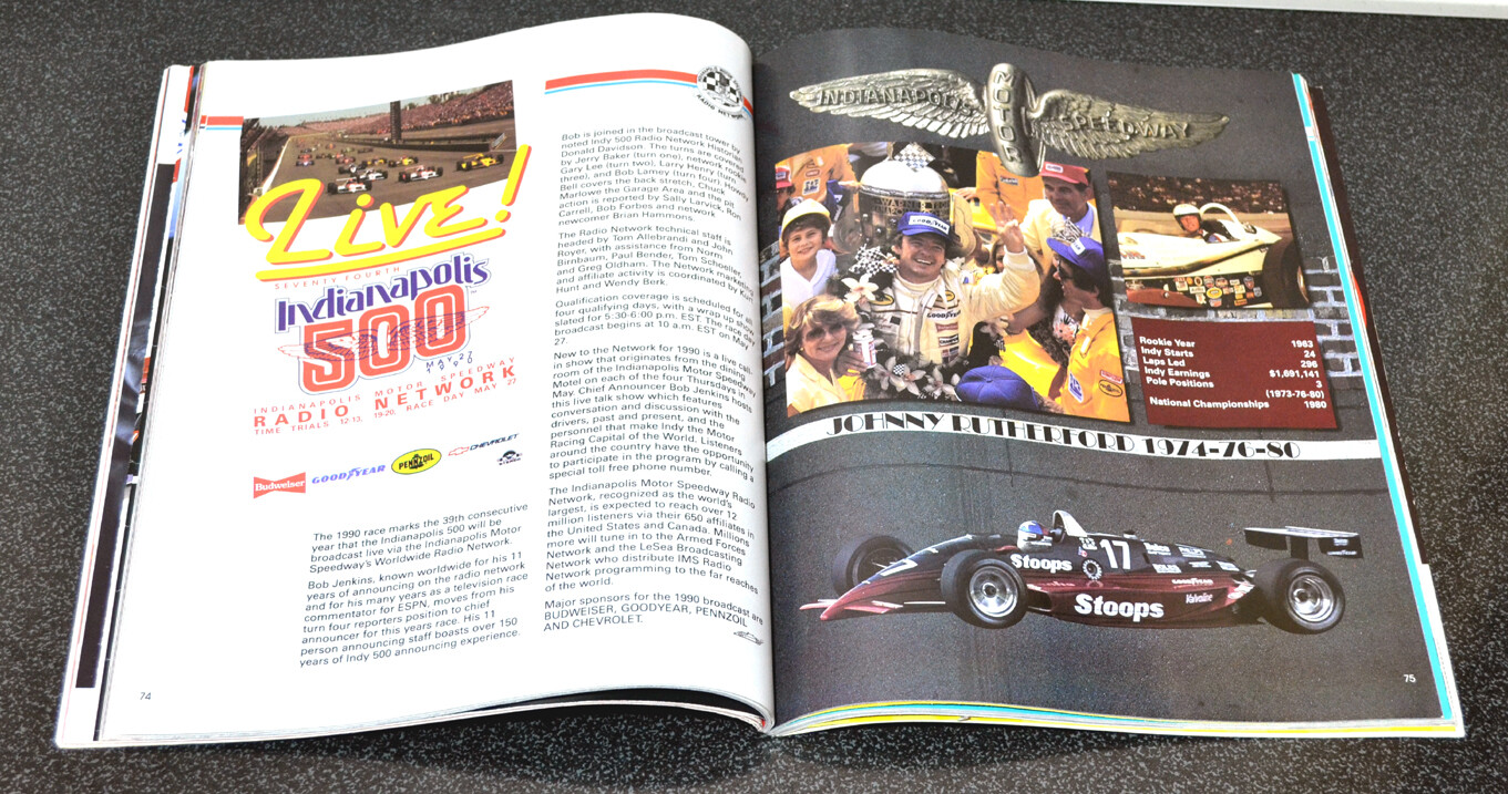 1990 Indianapolis 500 Official Program [196 Pages] Indy Vintage ...