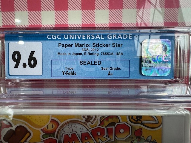 Nintendo 3DS Paper Mario Sticker Star graded CGC 9.6 A+ nearly perfect ...