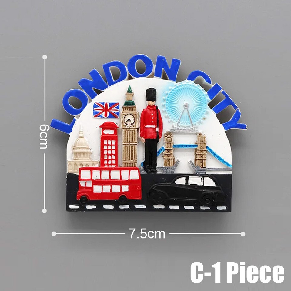 3D refrigerator pasted England London bus soldier souvenir Gifts fridge ...