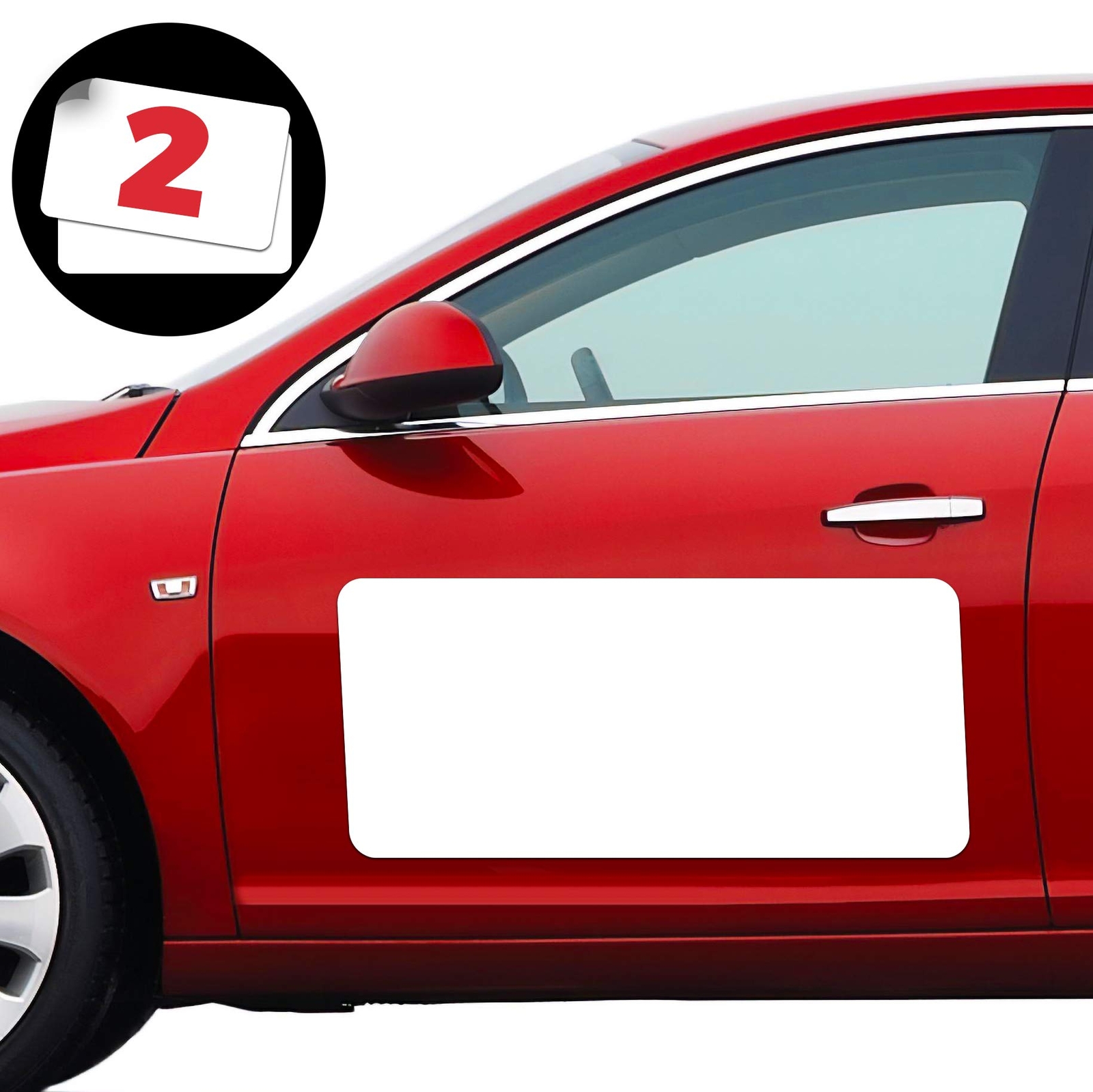 Set of 2 – 24” X 12” Car Door Magnets, Magnetic Car Signs, Flexible ...