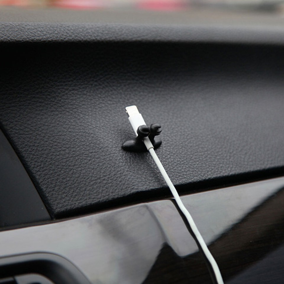 Car Interior Accessories Wire Cable Holder Clip Charger Line Organizer ...