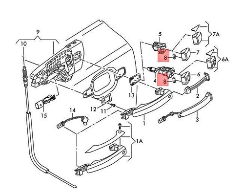 Genuine Magnet Driver Door Left A. Right AUDI A1 A4 Allroad Quattro ...