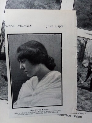 Kvc56 Ephemera 1901 picture miss portia knight duke of Manchester case ...