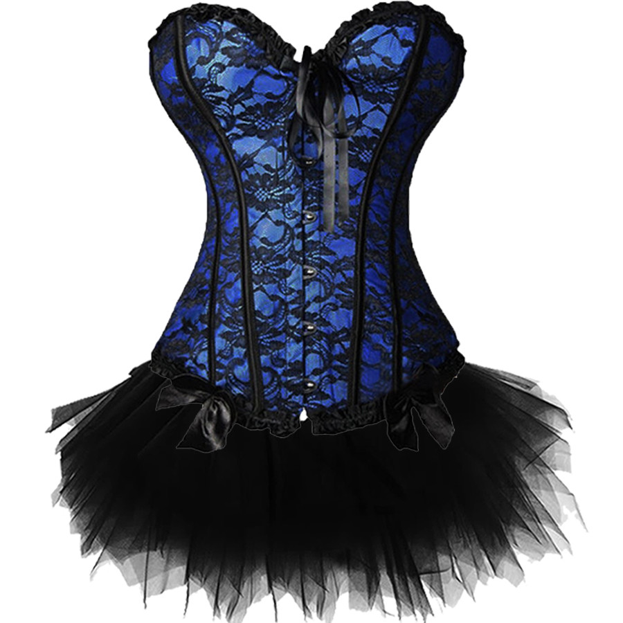 Black&Red Burlesque Can Can Tutu Fancy Dress Costume Corset Outfit ...