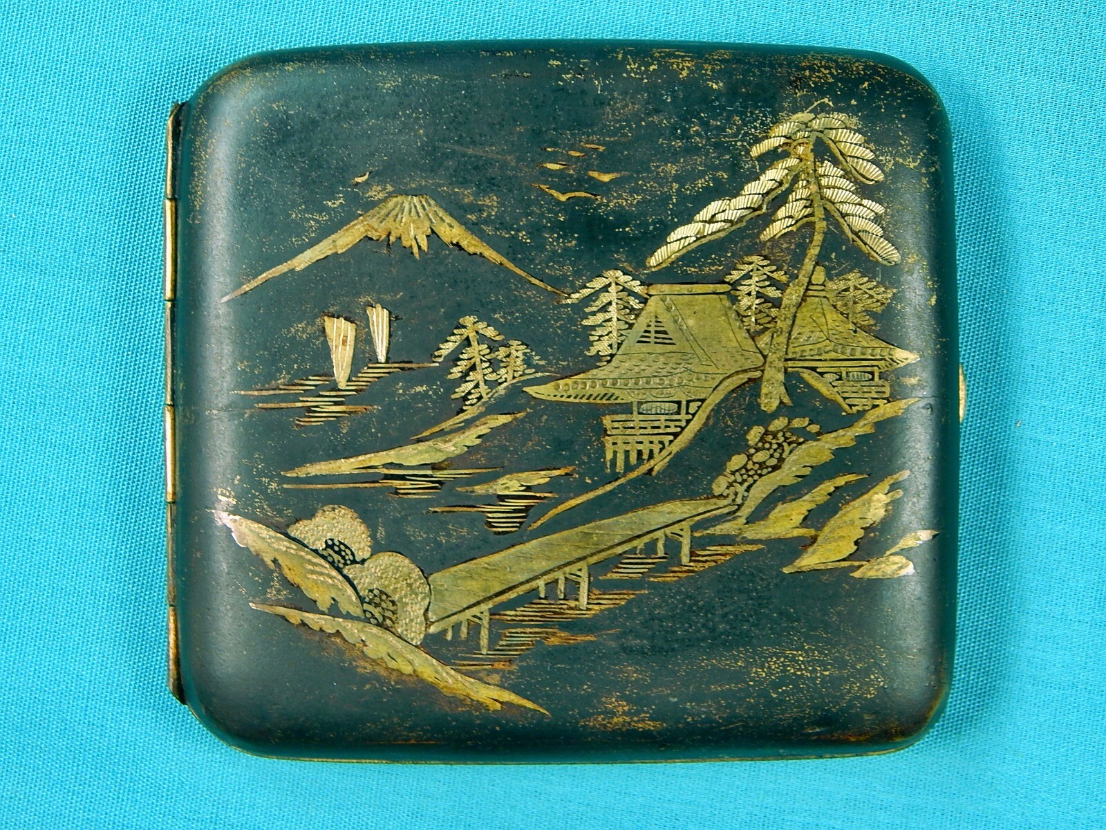 Vintage Post WW2 Japanese Japan Mixed Metal Cigarette Case Holder ...