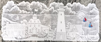 Colonial Williamsburg White Lace Table Runner 14” x 36” Lighthouse ...