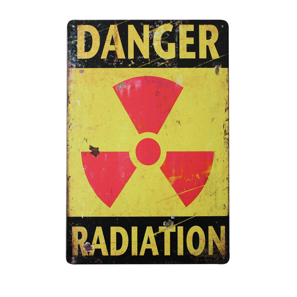 Tin Sign Vintage Retro Reproduction Danger Radiation Do Not Enter ...