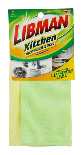 Libman 322 Premium Kitchen Microfiber Cloths for Kitchen Cleaning ...