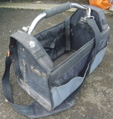 Hand Tool Tote Carry Bag With Many Pockets Hard Base | eBay UK