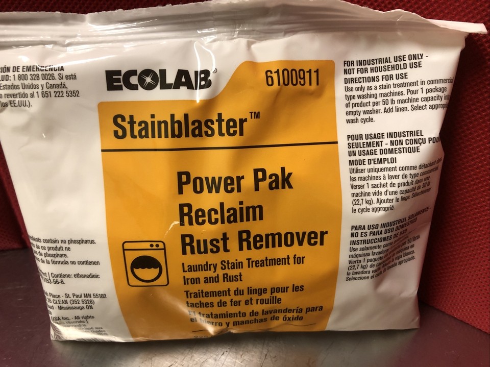 Ecolab® StainBlaster Power Pak Reclaim Rust Remover ECO 6100911 ...