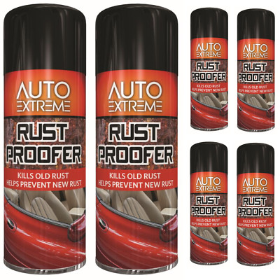 6 x 400ml Auto Extreme Kills Rust Proofer Spray Aerosol Kills Prevents ...
