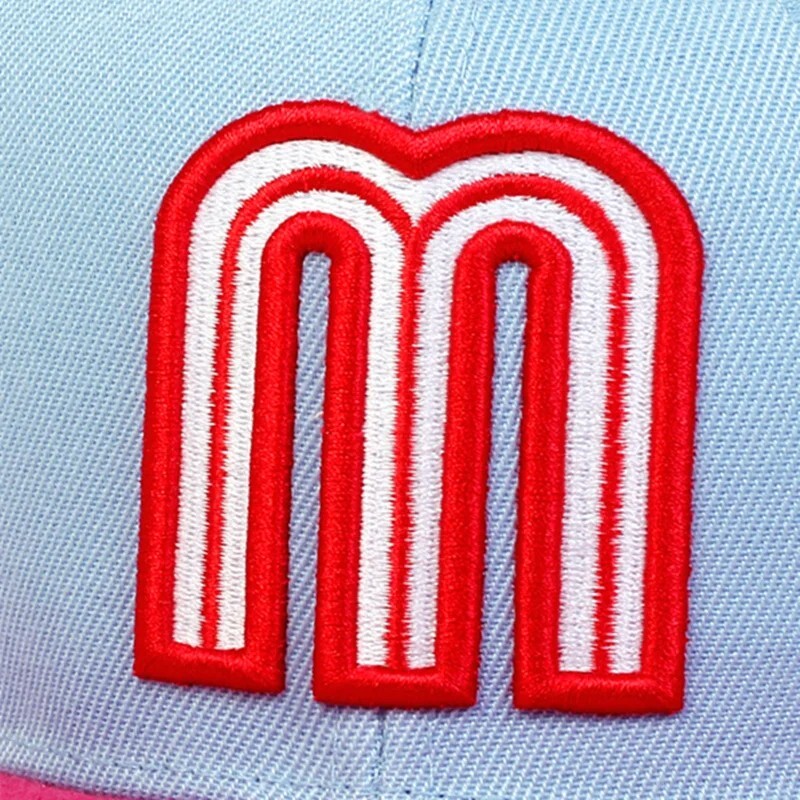 Mexico Baseball Cap Letter M With Embroidered Flag Flat Brim Snapback ...