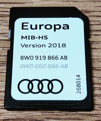 GENUINE AUDI A4 B9 SAT NAV NAVIGATION SD CARD EUROPE 2018 MAP ...