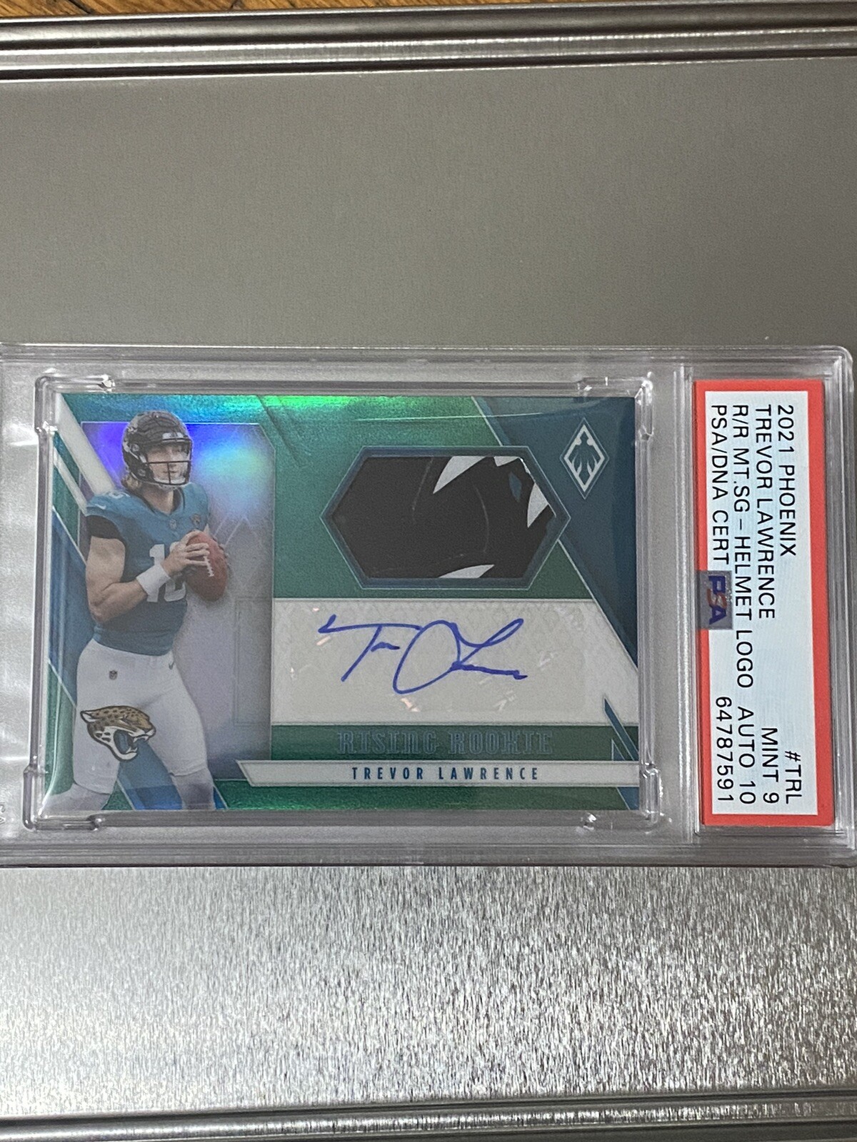 2021 Phoenix Trevor Lawrence 1/3 RPA Helmet Logo PSA 9 10 Auto SSP ...