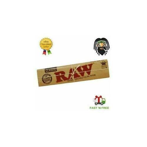 RAW CLASSIC Rolling Papers King Size Slim 110mm with Roach Filter Tips ...