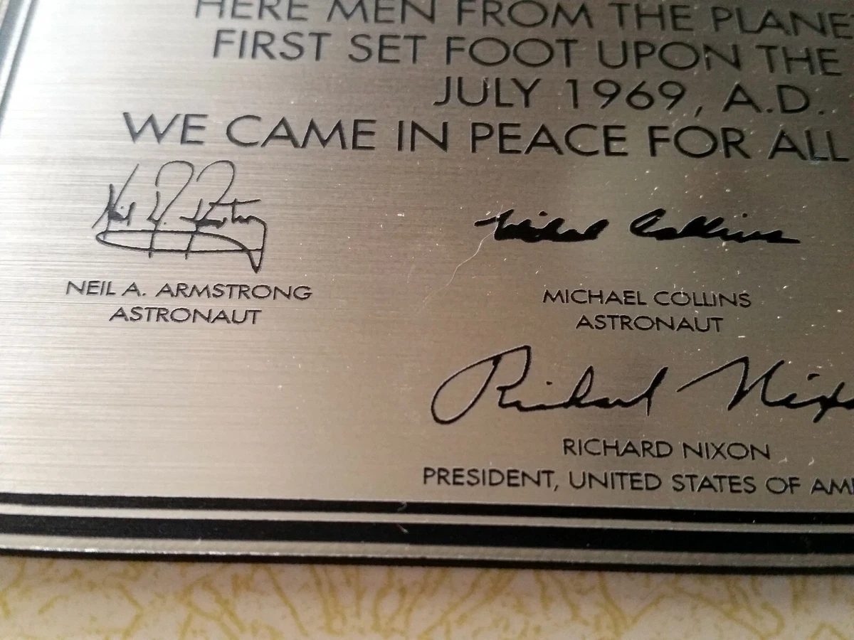 Plaques On The Moon Landing