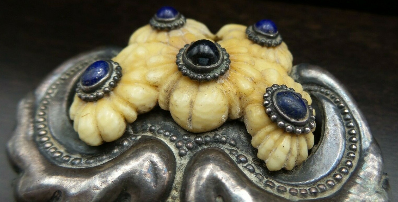 Rare 1900s Art Nouveau ADOLF MAYER Germany 900 Silver… - Gem