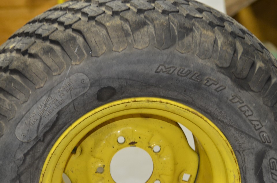 John Deere 455 Single Large Rear Wheel M121628 with 26x12-12 Tire 425 ...