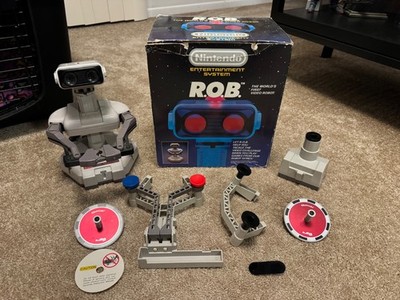 Nintendo NES Rob the Robot OEM R.O.B. video game controller w box, lots of parts | eBay