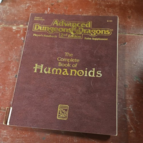 Advanced Dungeons and Dragons 2nd Edition Book Of Humanoids WOTC 1993 ...