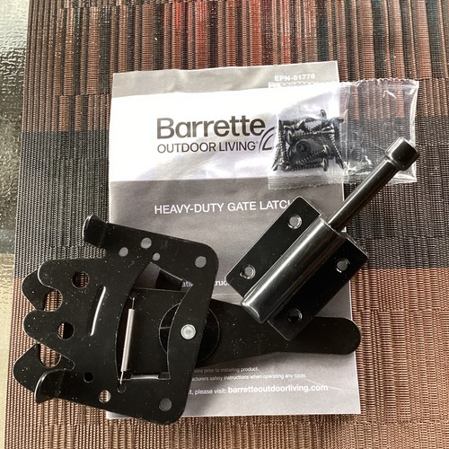 Heavy Duty Gate Latch Steel Black + Gate Stop + Latch Plate, Lockable 7 ...