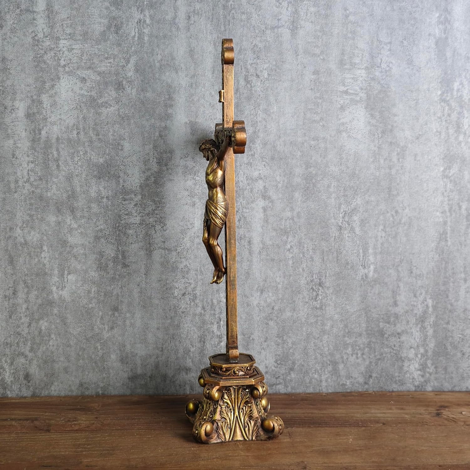 BC Catholic Standing Crucifix for Altar, Tabletop Crucifix Cross ...
