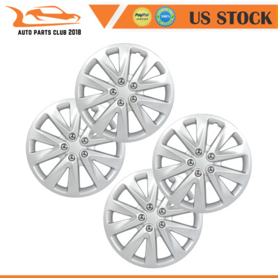 4Pcs 16" Hub Caps Snap On Full Silver For Chevrolet Impala Mazda 6 ...