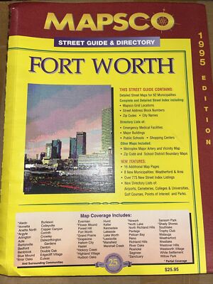mapsco Fort Worth 1995 | eBay
