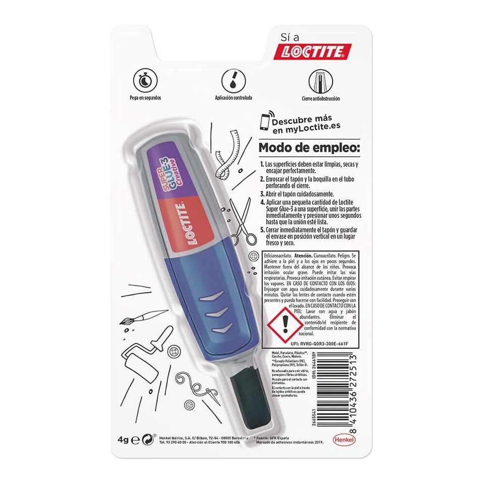 Loctite 2057746 Super Glue-3 Perfect Pen, Clear Pen Sticker, Instant ...