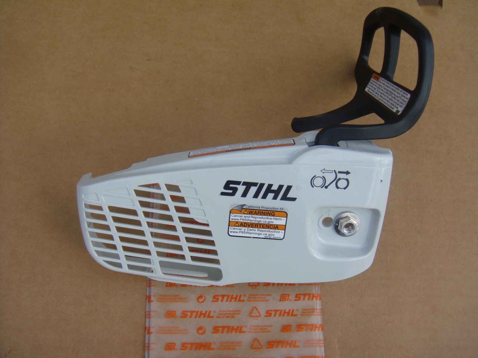 GENUINE STIHL MS193T MS194T CHAINSAW CLUTCH SIDE BRAKE HANDLE COVER ...