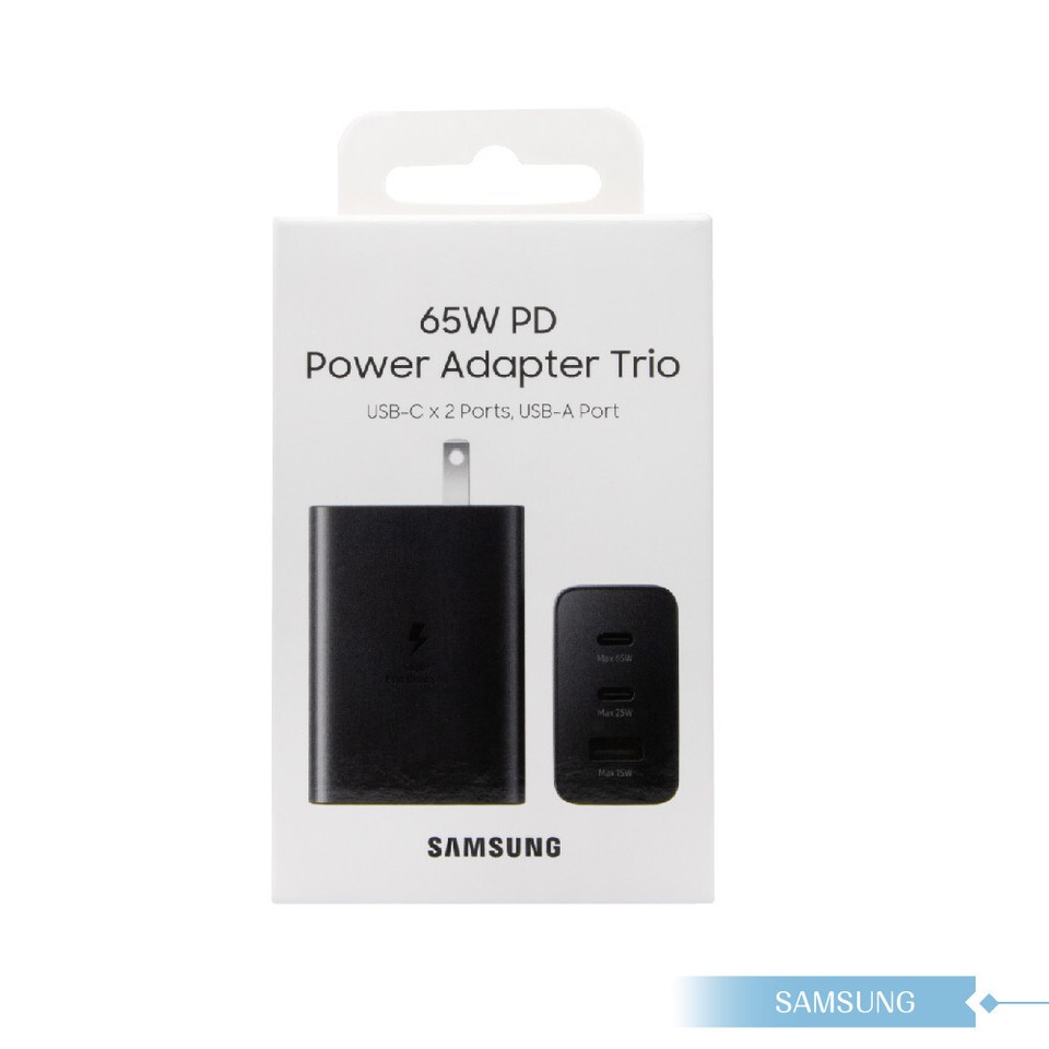 Original Samsung Official 65W PD Power Adapter Trio (EP-T6530) - Black ...