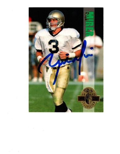 Rick Mirer Notre Dame Irish signed autographed 1993 Classic Rookie card ...