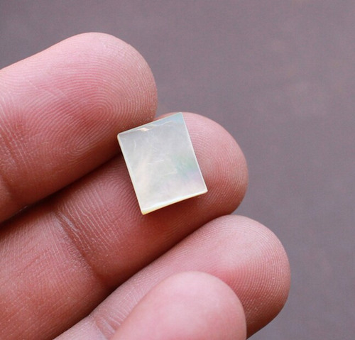 Natural Mother of Pearl Rectangle Shape Flat Gemstone for Jewelry, 2 ...