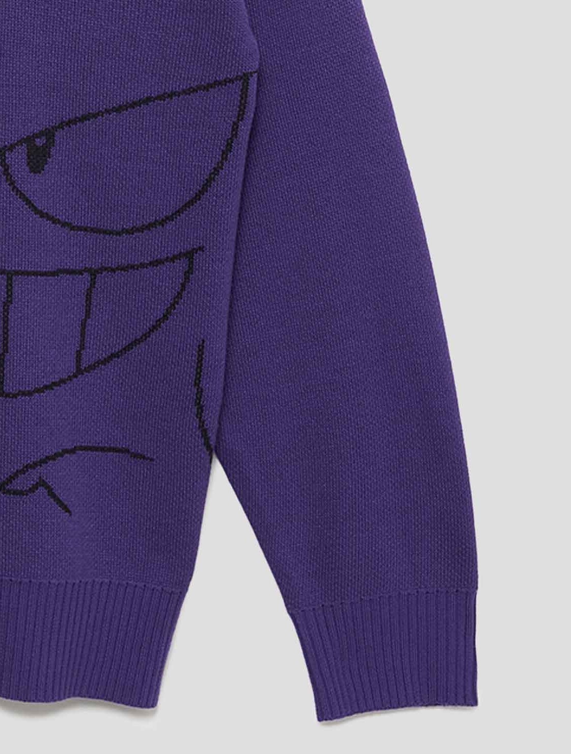graniph Pokemon Gengar Jacquard Knit Purple Unisex New Product Japan ...