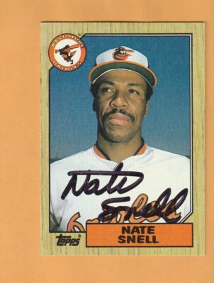 Nate Snell Baltimore Orioles AUTO Signed 1987 Topps Vance South ...
