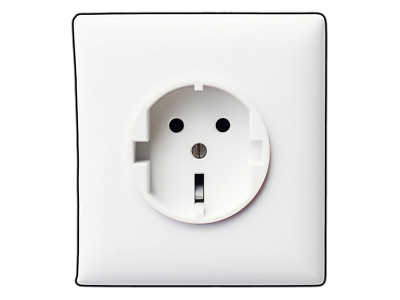 #2759 Fake White Square Socket Plug Electrical Prank Sticker Waterproof ...