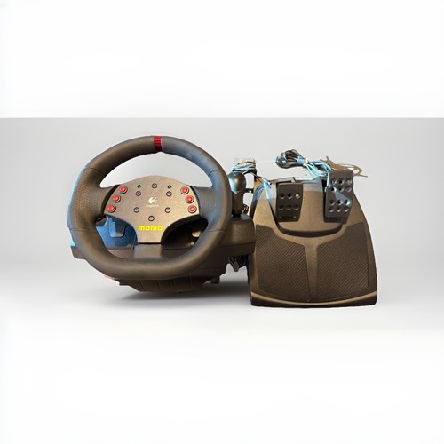 Logitech MOMO Racing Wheel Force Feedback USB Wheel and Pedals ...