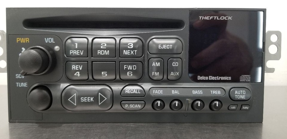 04 CHEVY CORVETTE C5 RADIO AUDIO RECEIVER HEAD UNIT 09390211 UNO OPTION ...