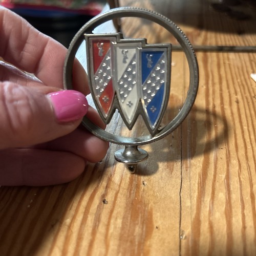 Vintage Buick Tri Shield Hood Ornament Chrome Badge Logo OEM ORIGINAL ...