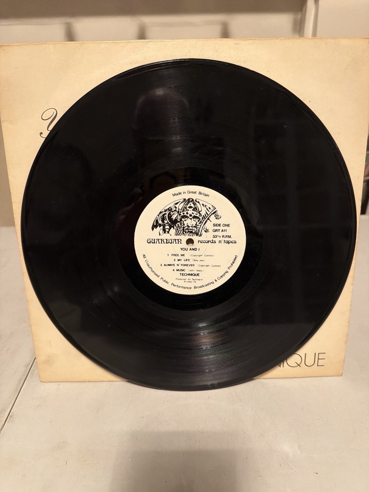 VERY RARE VINYL LP TECHNIQUE YOU AND 1 GUARDIAN RECORDS N TAPES GRT A11 ...