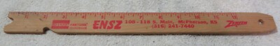 Vintage wood 12" Ruler Oven Hot Stick ZENITH, SHARP, ENSZ MCPHERSON ...