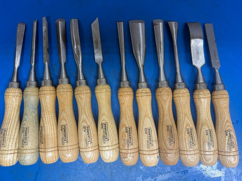 Powerfix Profi Woodworking Chisels Wood Carving Turning Etc Job lot ...