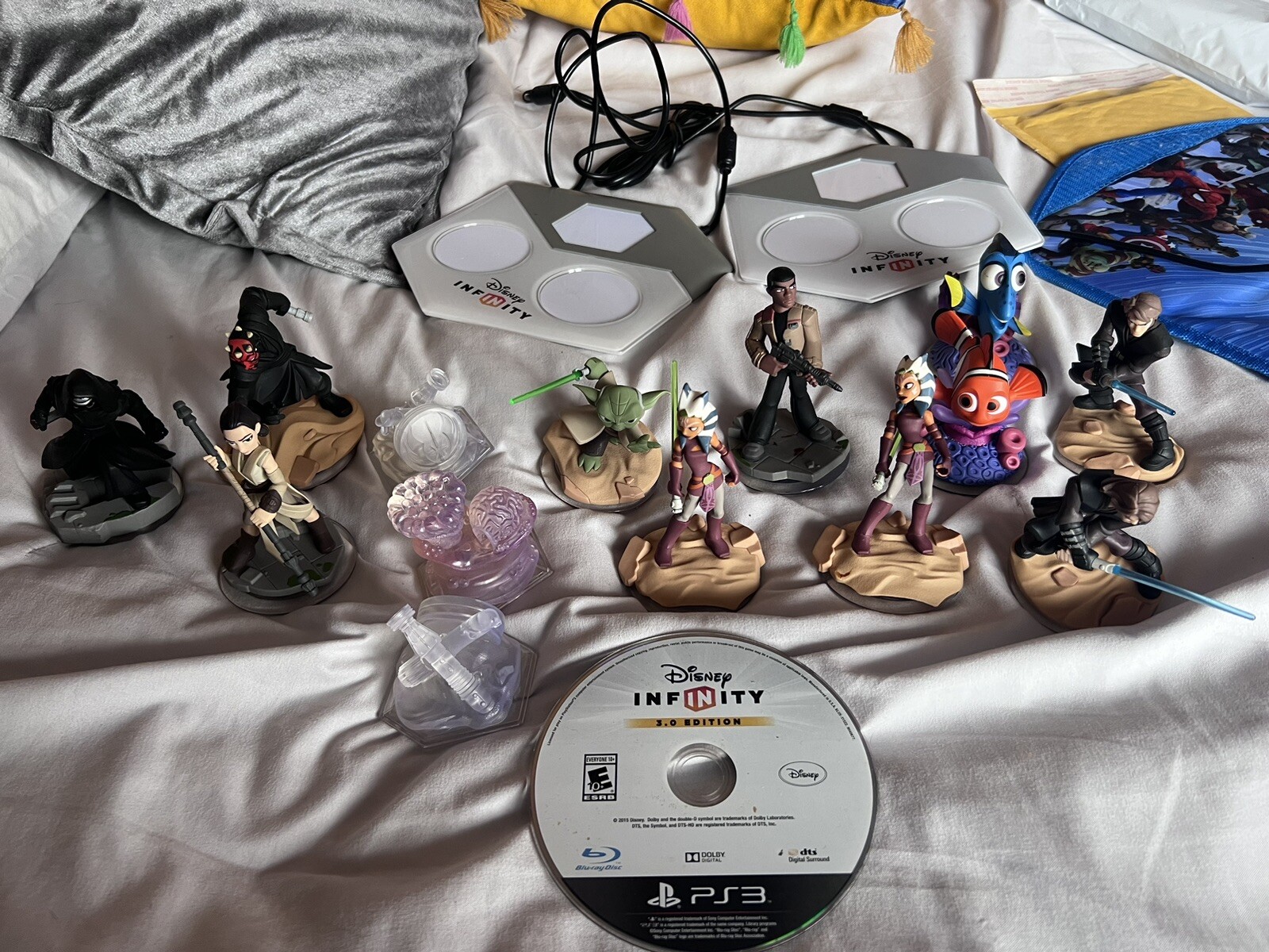 PS3 Disney Infinity 3.0 Edition Star Wars, Marvel Case, 2 Portals, Game ...
