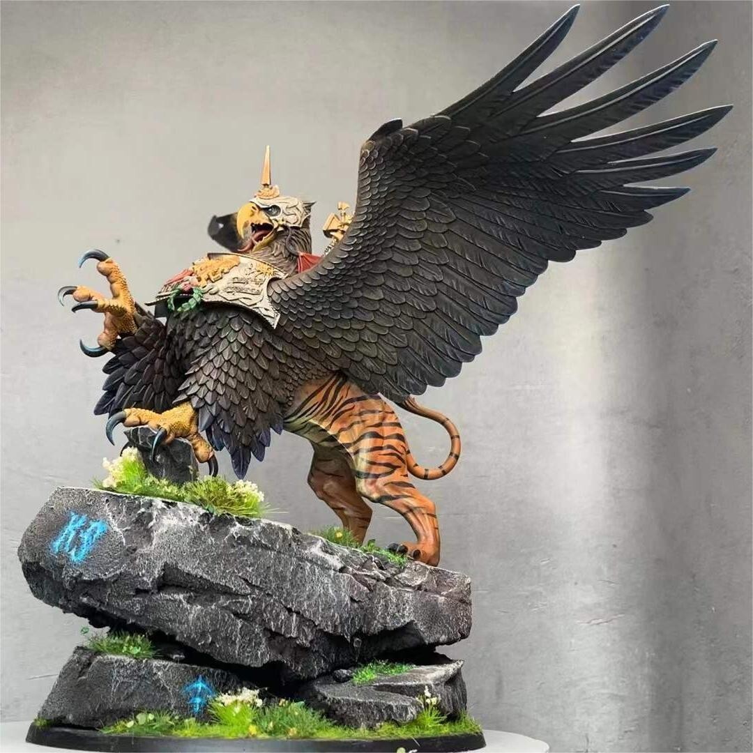 Warhammer AOS Battlemage on Griffon Freeguild General on Griffon ...